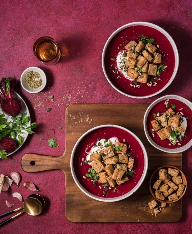 Βελουτέ σούπα παντζαριού | Συνταγές | Food Photography | Let's Treat ...